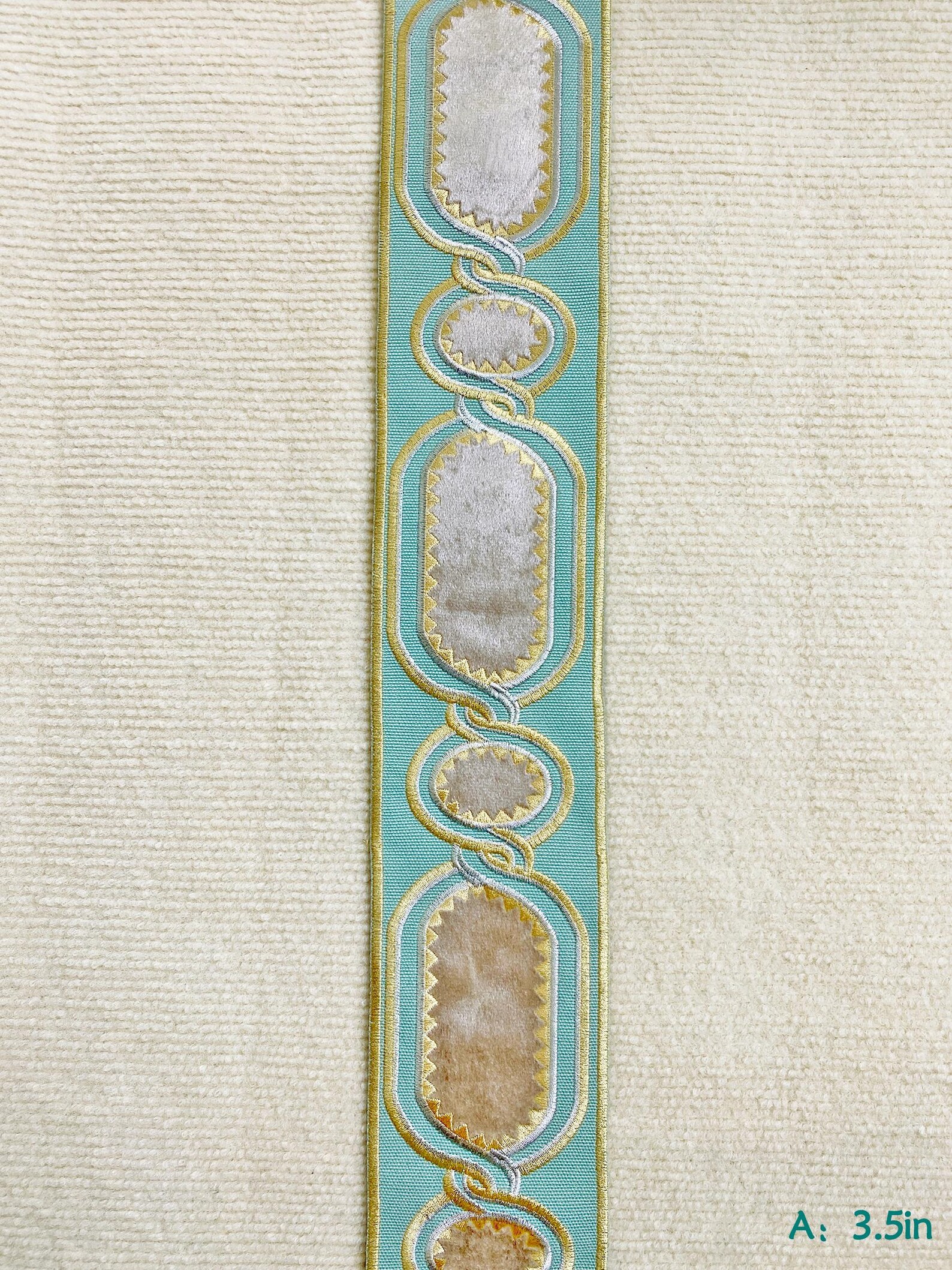 Flocking Embroidery Trim: Designer Curtain DIY Embellishment - Etsy
