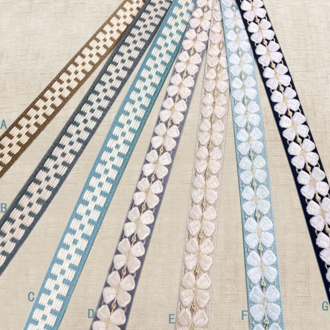 Handpicked 7 Colors Designer Trim | Fabric Tape Curtain Embellishment ...