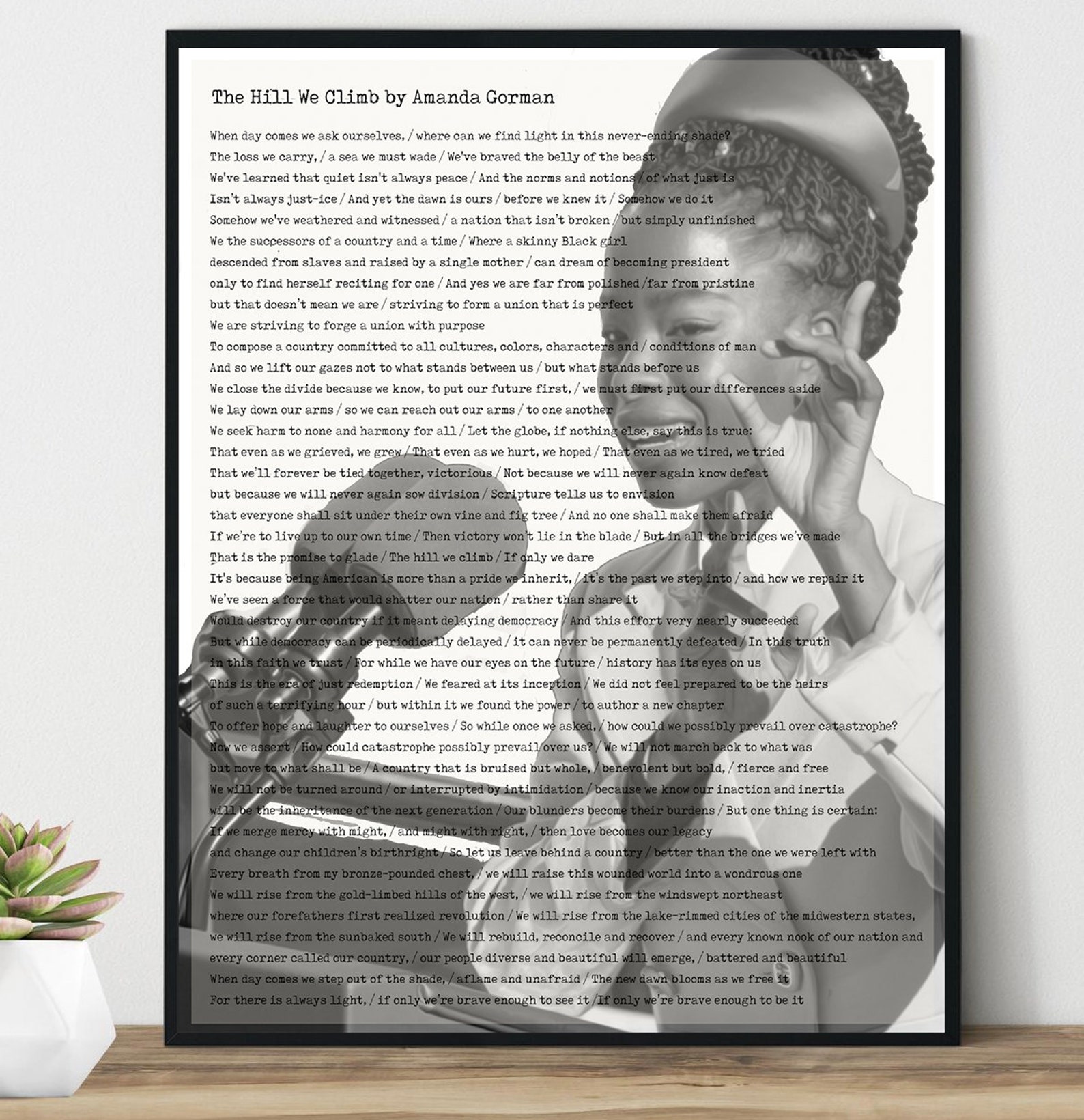 Amanda Gorman Inauguration Full Poem Digital Download Art Print (8x10 ...