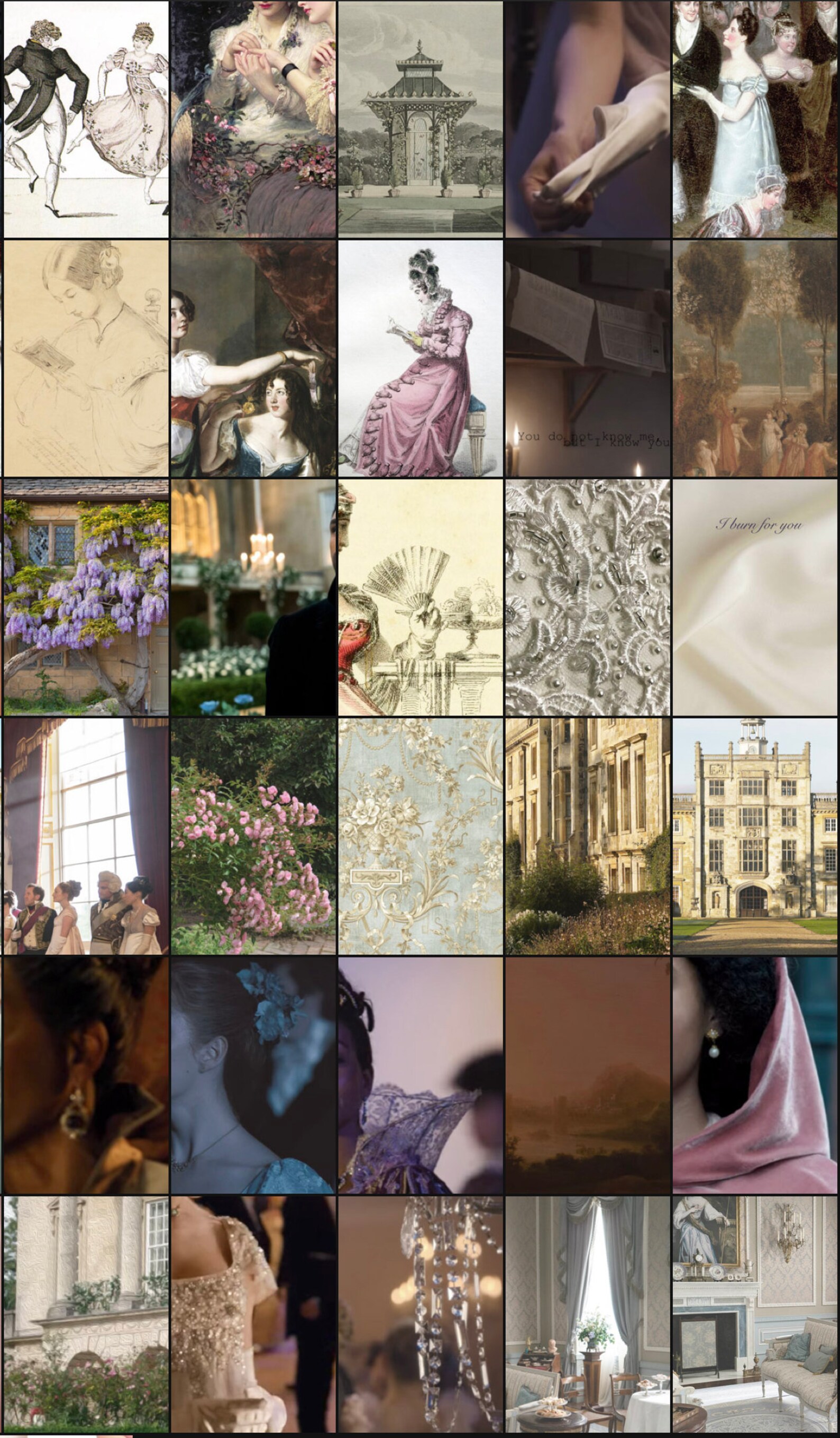 English Regency Inspired Wall Collage Aesthetic Kit Digital 80 4 X 6 ...