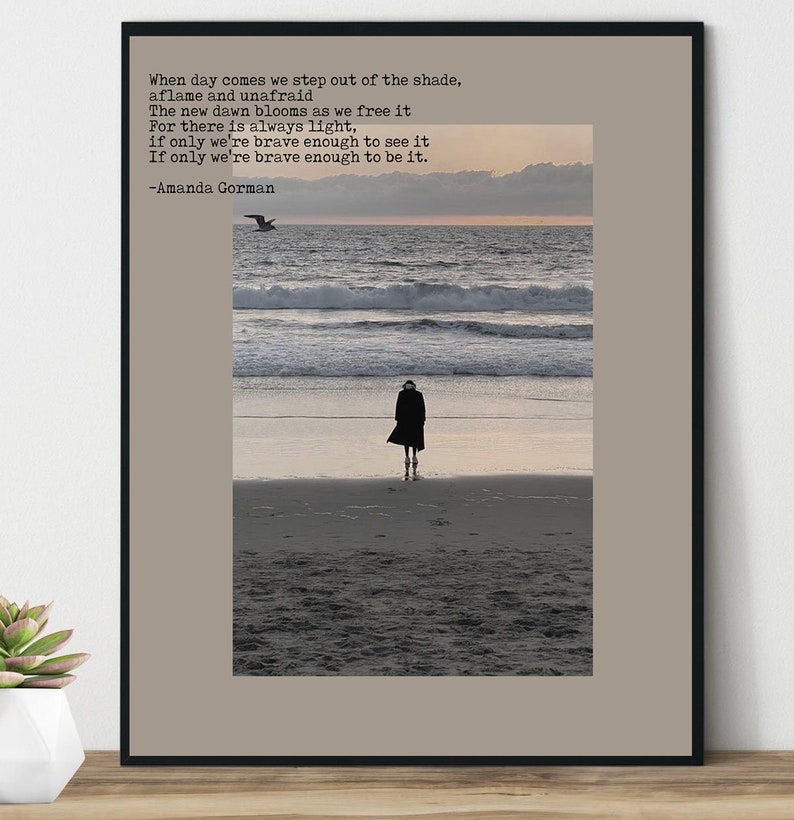 Amanda Gorman Inauguration Poem Excerpt Digital Download Art Print ...