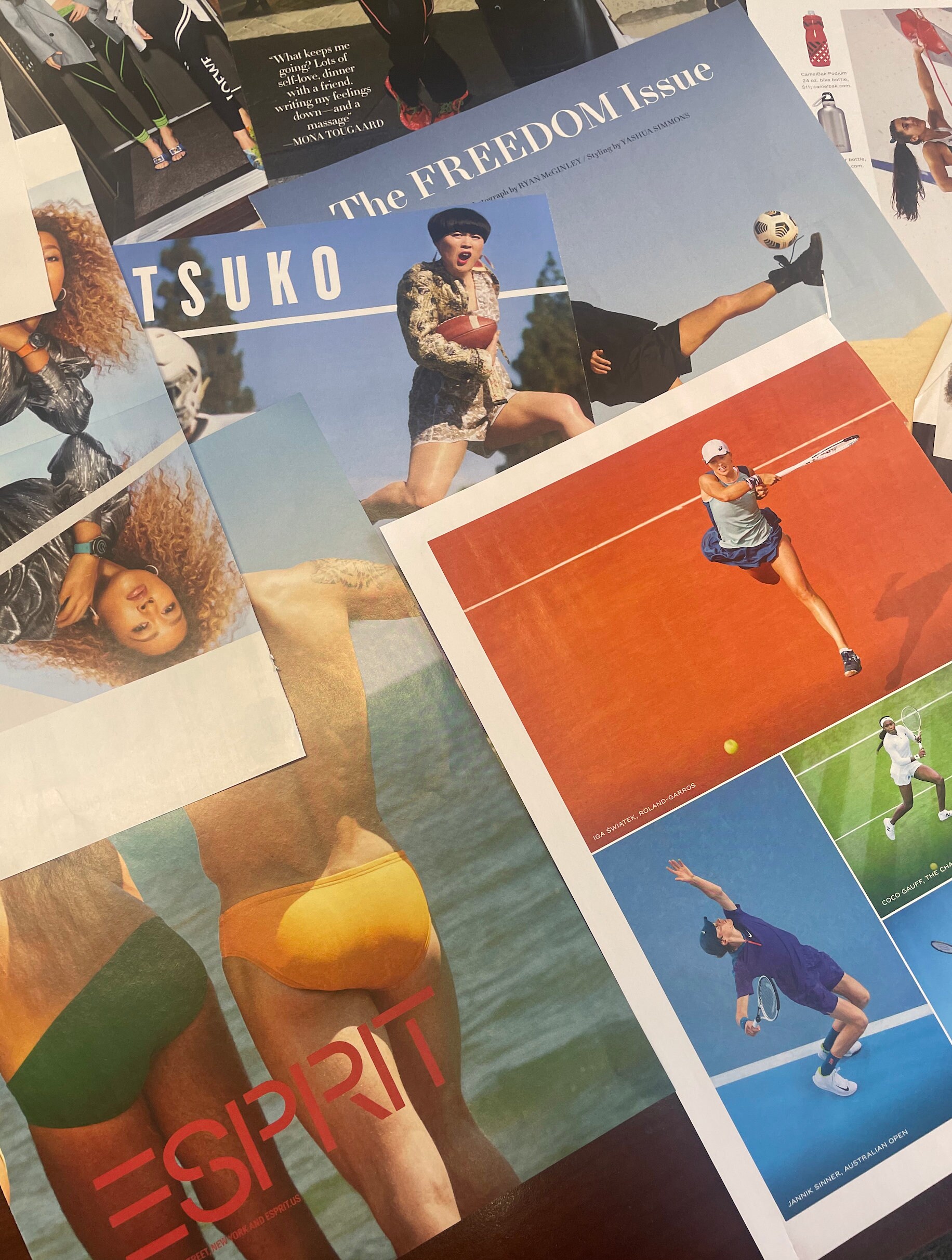 Magazine Collage Kit Athletic Aesthetic Sporty High Fashion 25 Pages ...