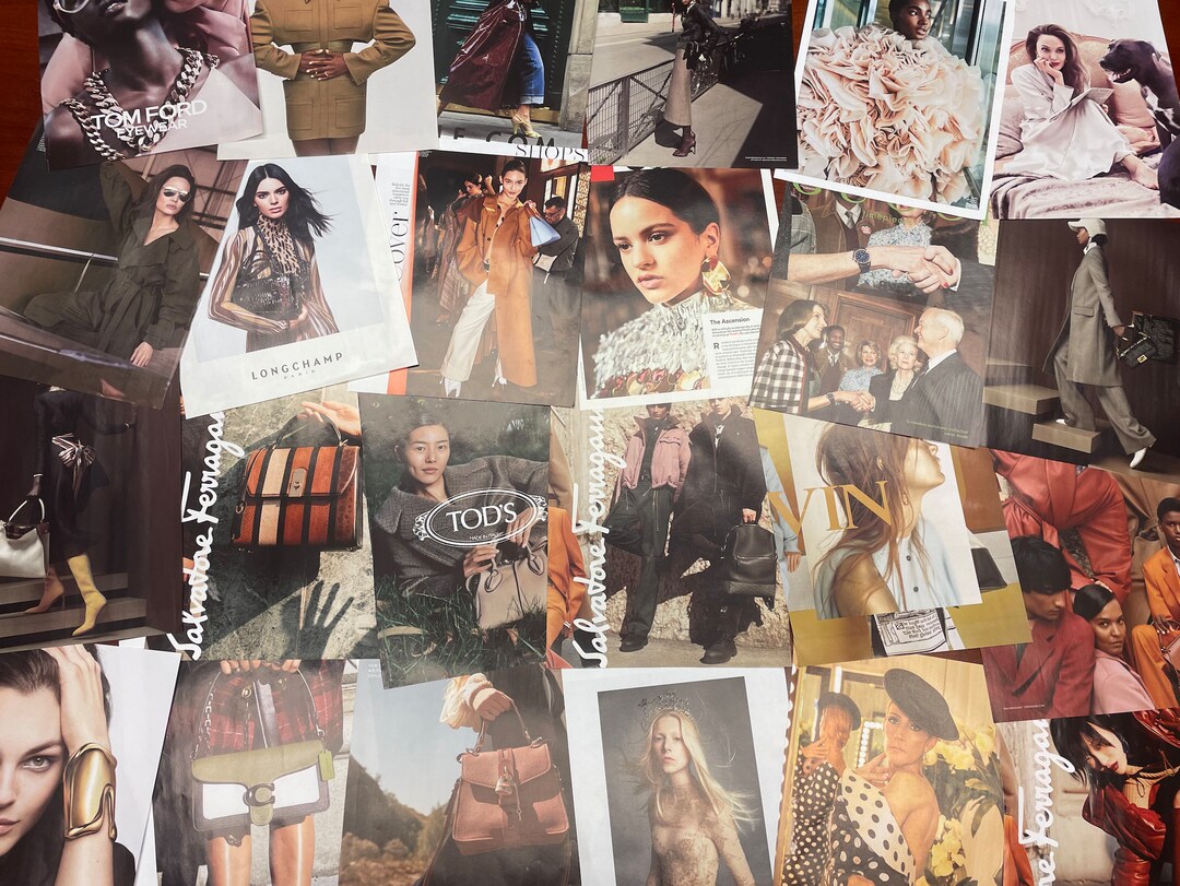 Magazine Collage Kit Dark Tones High Fashion 40 Pages (8x11) - Etsy