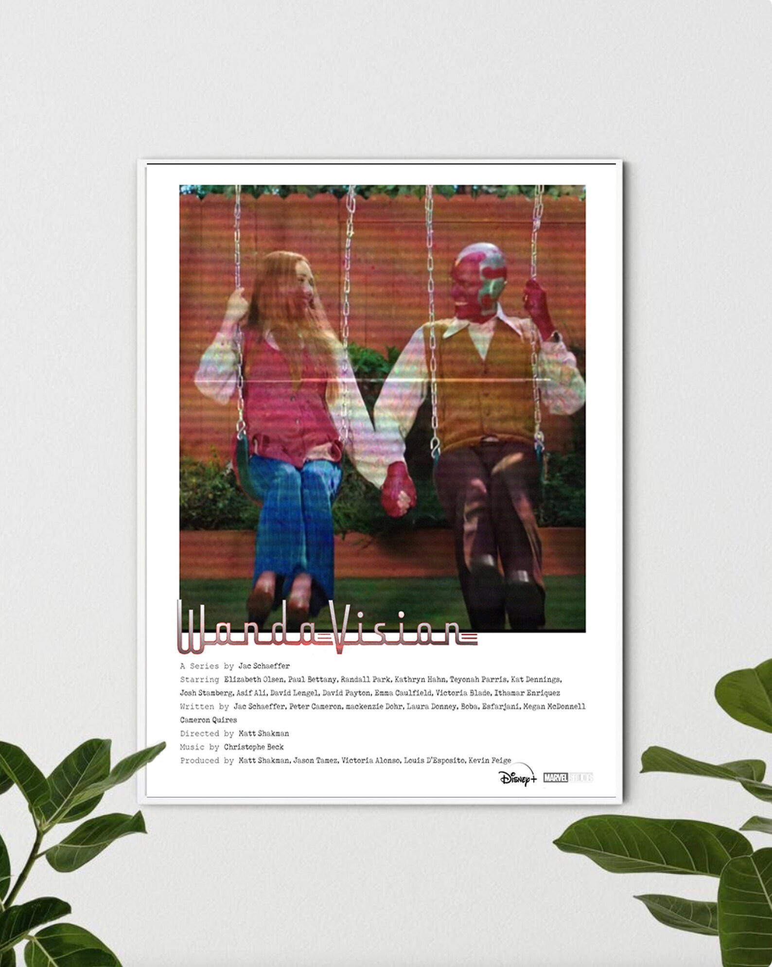 Wandavision Scarlet Witch Vision 70s Sitcom Credit Poster Minimal ...