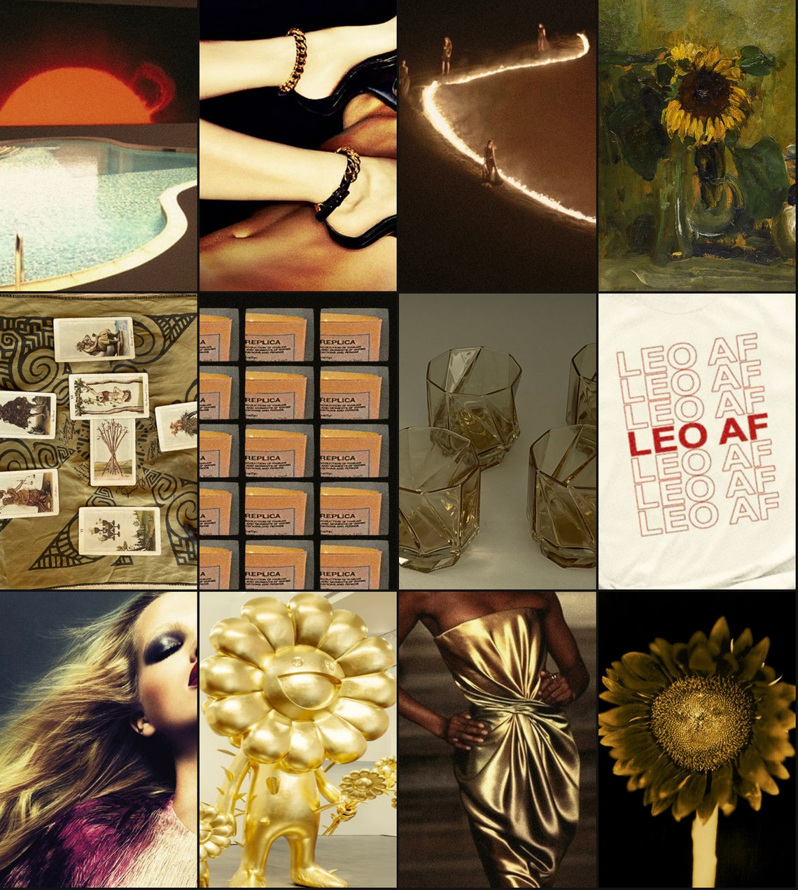 LEO Zodiac Astrology Inspired Wall Collage 60 4"x6" Digital Art - Etsy
