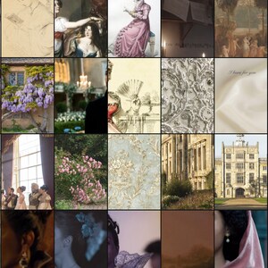 English Regency Inspired Wall Collage Aesthetic Kit Digital 80 4 X 6 ...
