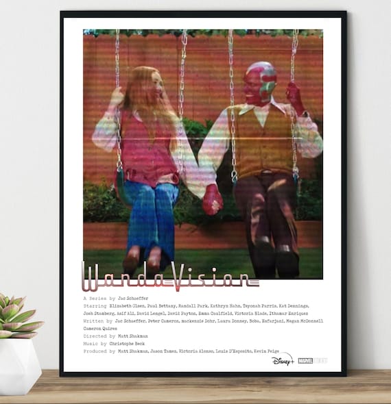 Wandavision Scarlet Witch Vision 70s Sitcom Credit Poster - Etsy