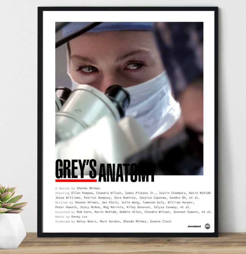 Meredith Grey Eyes Surgery Grey's Anatomy Minimal Series Credits Poster ...