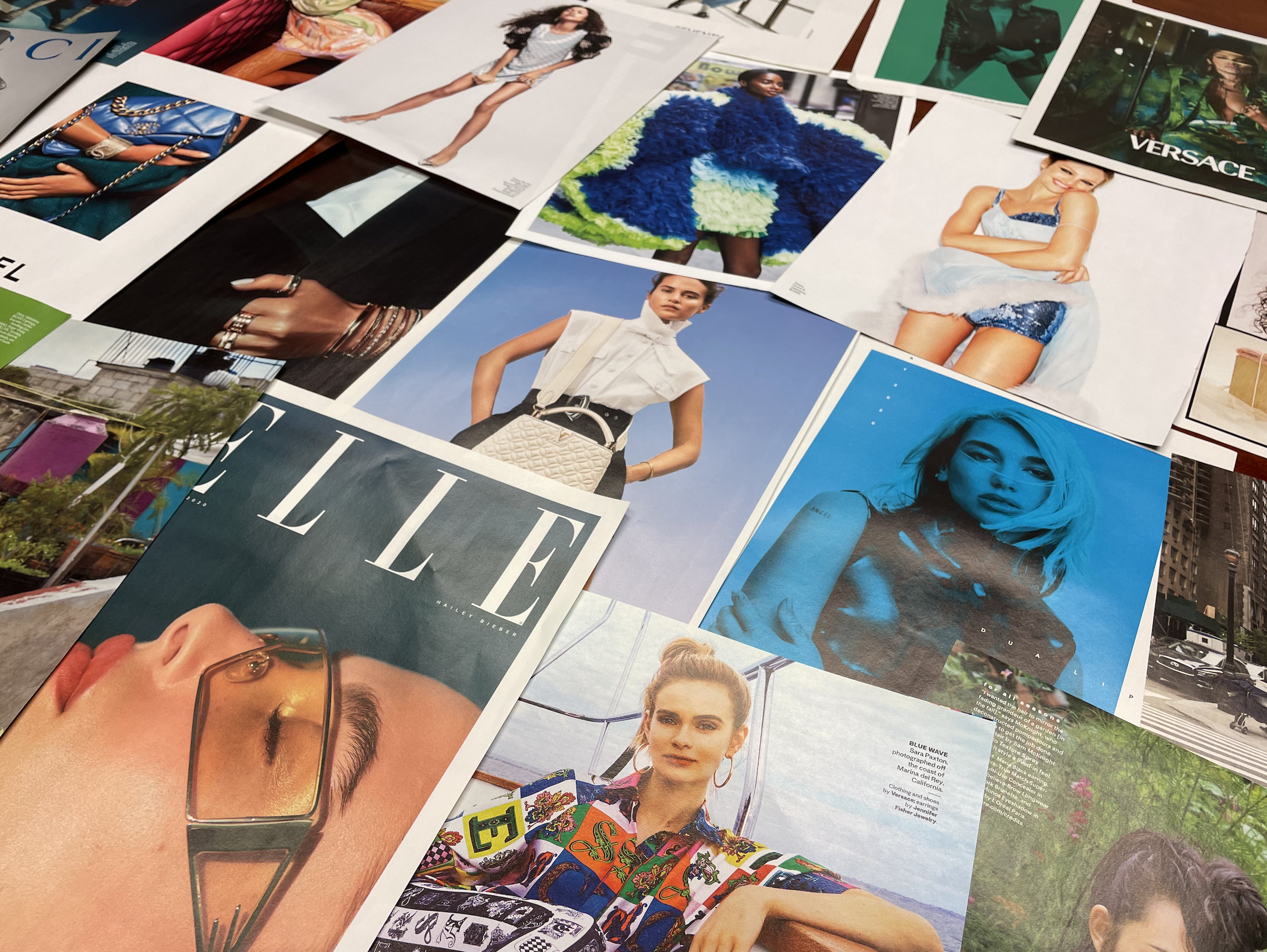 Magazine Collage Kit Blues and Greens Aesthetic High Fashion 40 Pages ...