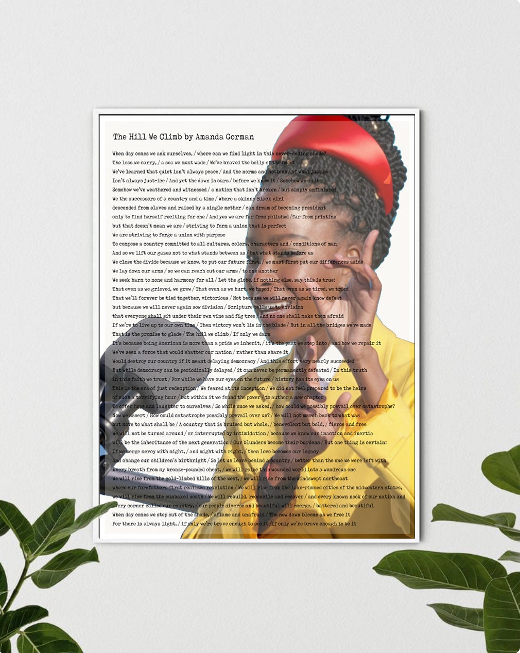 Amanda Gorman Inauguration Full Poem Digital Download Art Print 8x10 ...