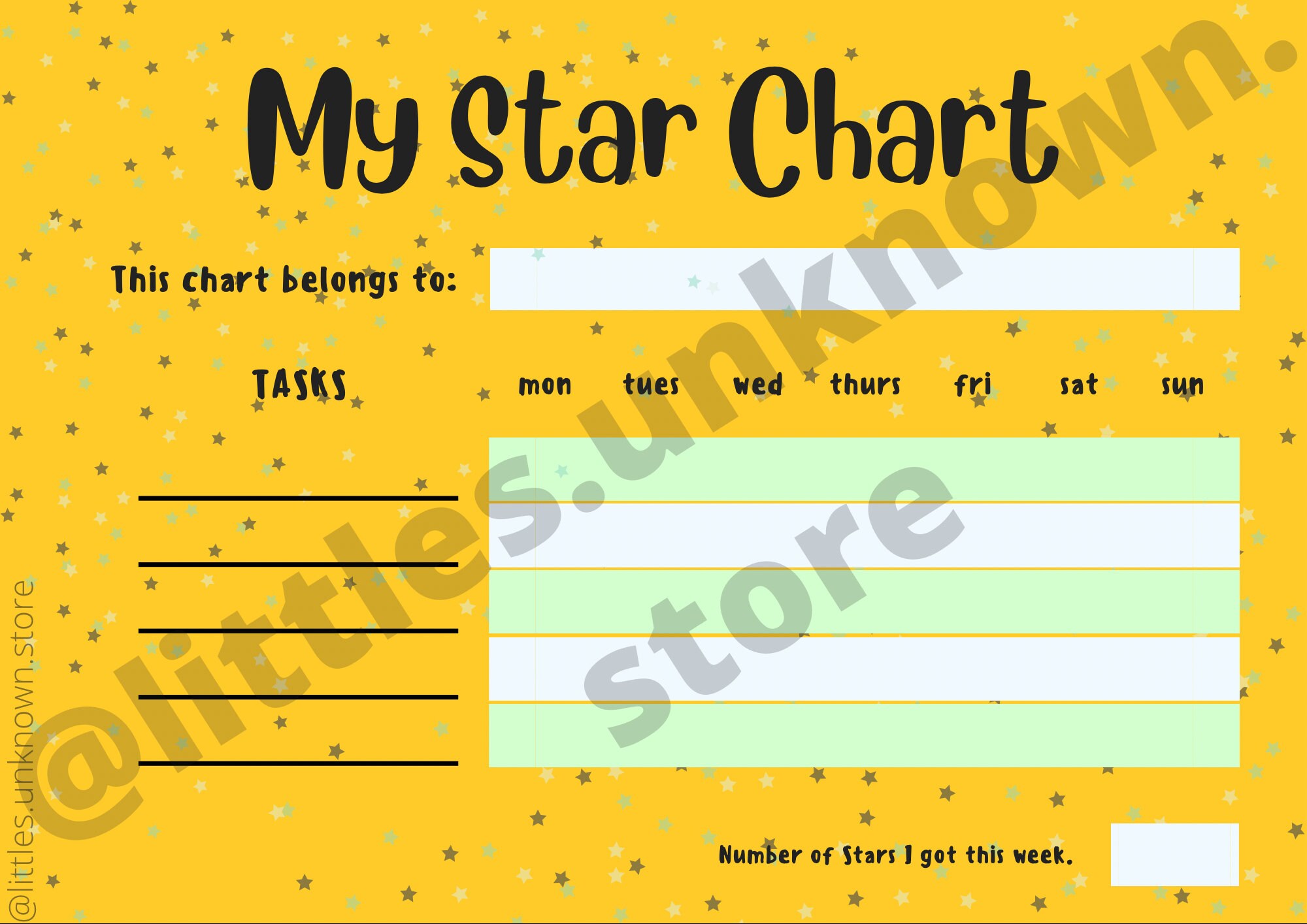 Star Rewards Chart Download | Littlespace DDLG ABDL - Etsy