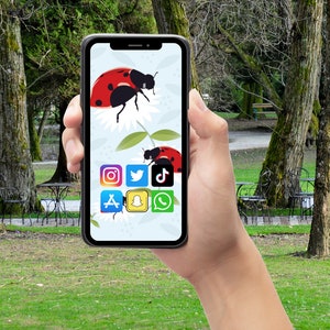 Iphone/android Lady Bug Wallpaper. - Etsy