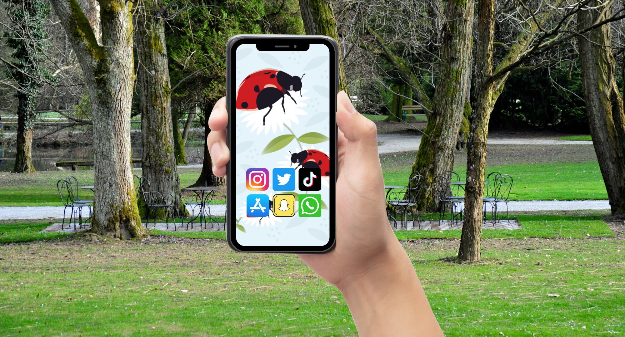 Iphone/android Lady Bug Wallpaper. - Etsy