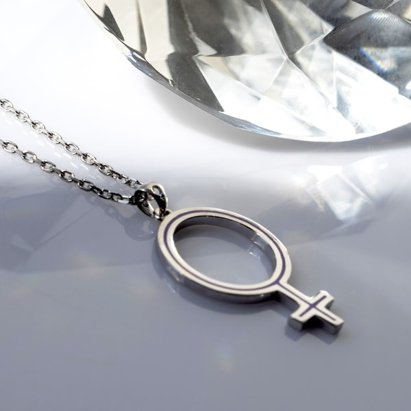 Female Sign Necklace - Etsy