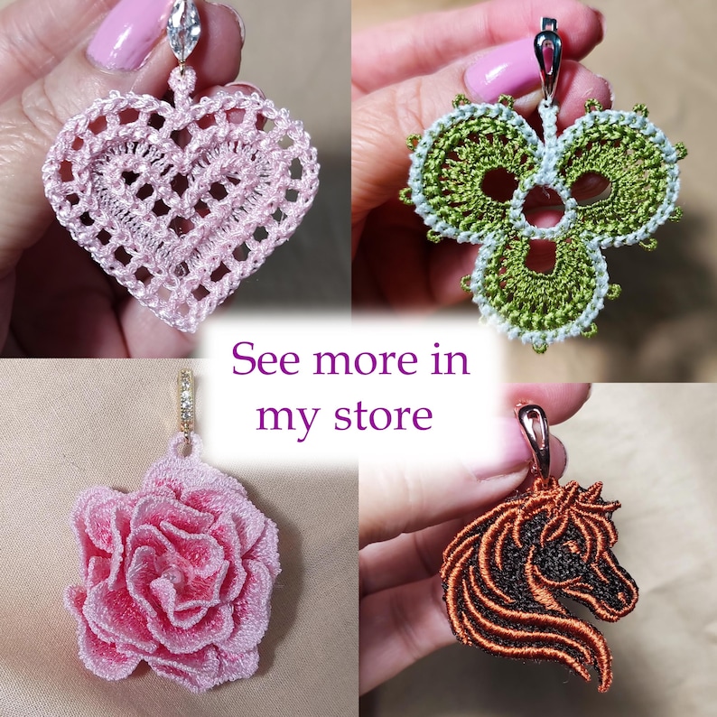 FSL Daisy Earrings Embroidery Design – 3 Sizes | Free Standing Lace ...