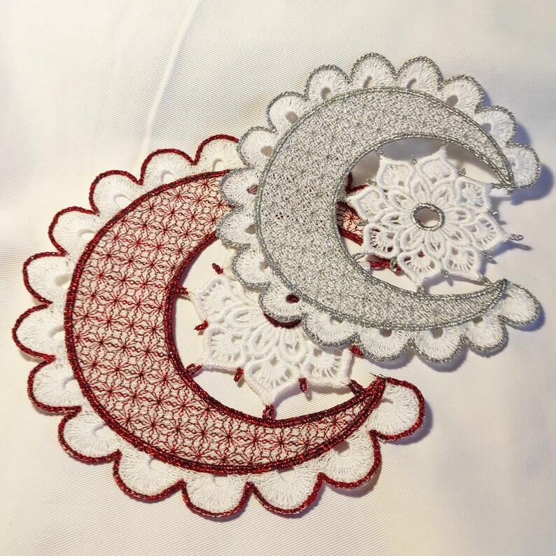 FSL Lace Moon With Mandala Ornament – Freestanding Lace Embroidery ...