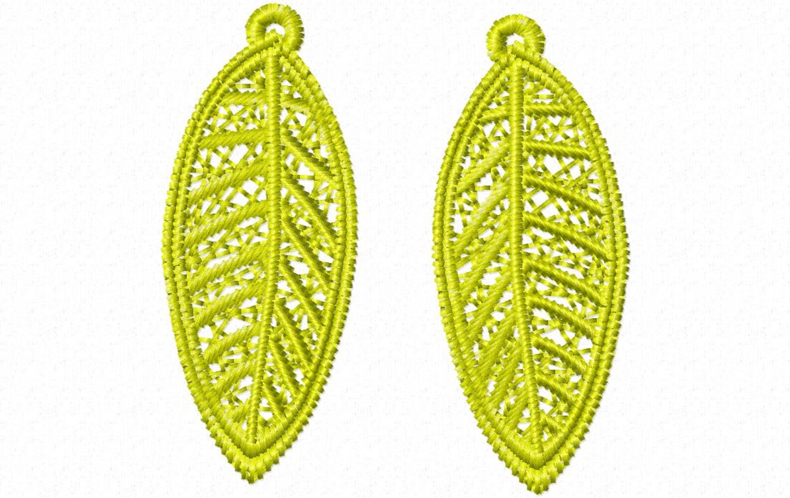 FSL Leaf Earrings Machine Embroidery Design – 3 Sizes - Etsy