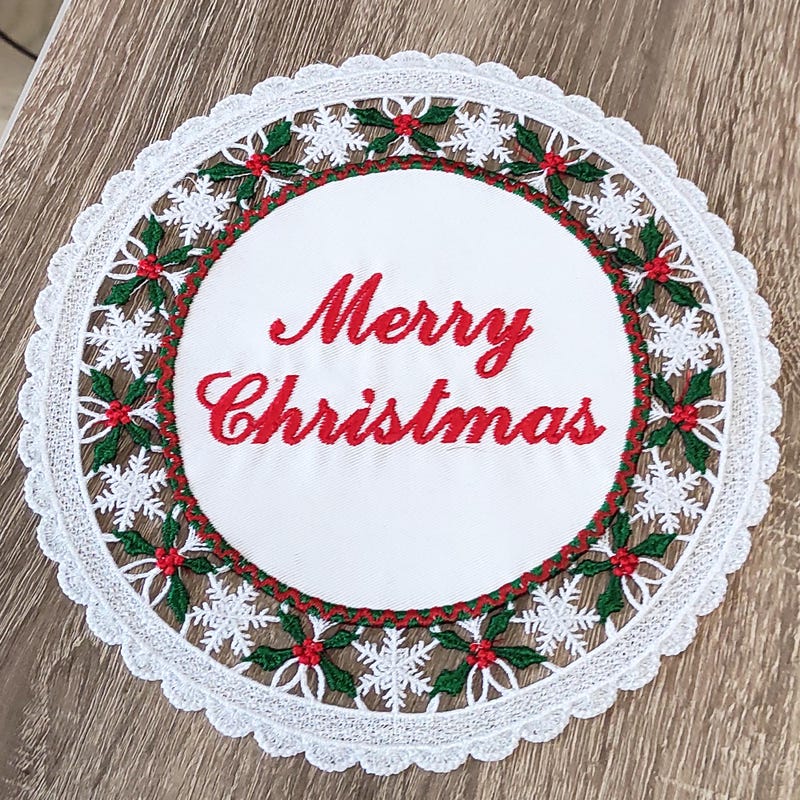 Lace Doily Red and White - Etsy