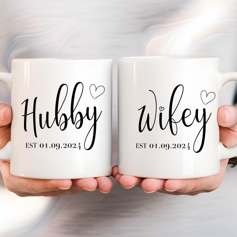 Hubby and Wife Sets Mugs - Etsy UK