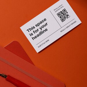 Business Cards, QR Code Design, 350gsm, Premium Silk Paper, Custom ...