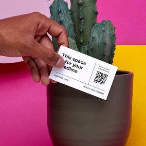 Business Cards, QR Code Design, 350gsm, Premium Silk Paper, Custom ...