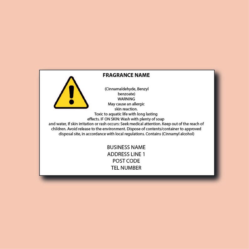 CLP Wax Melt Label Rectangle 46mmx25mm | Etsy UK