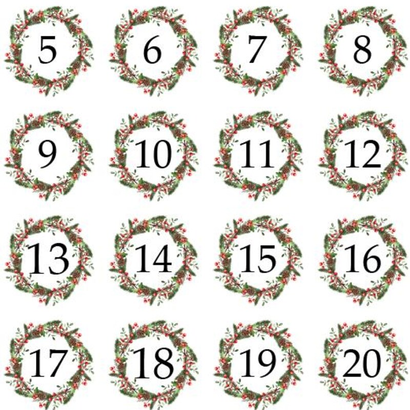 Advent Numbers - Etsy