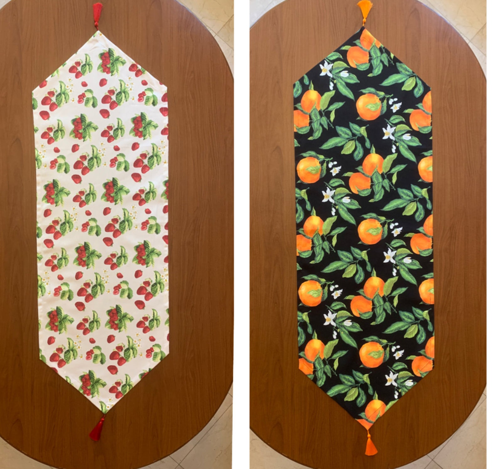 Fruit Theme Table Runner Farmhouse Table Decor Summer - Etsy