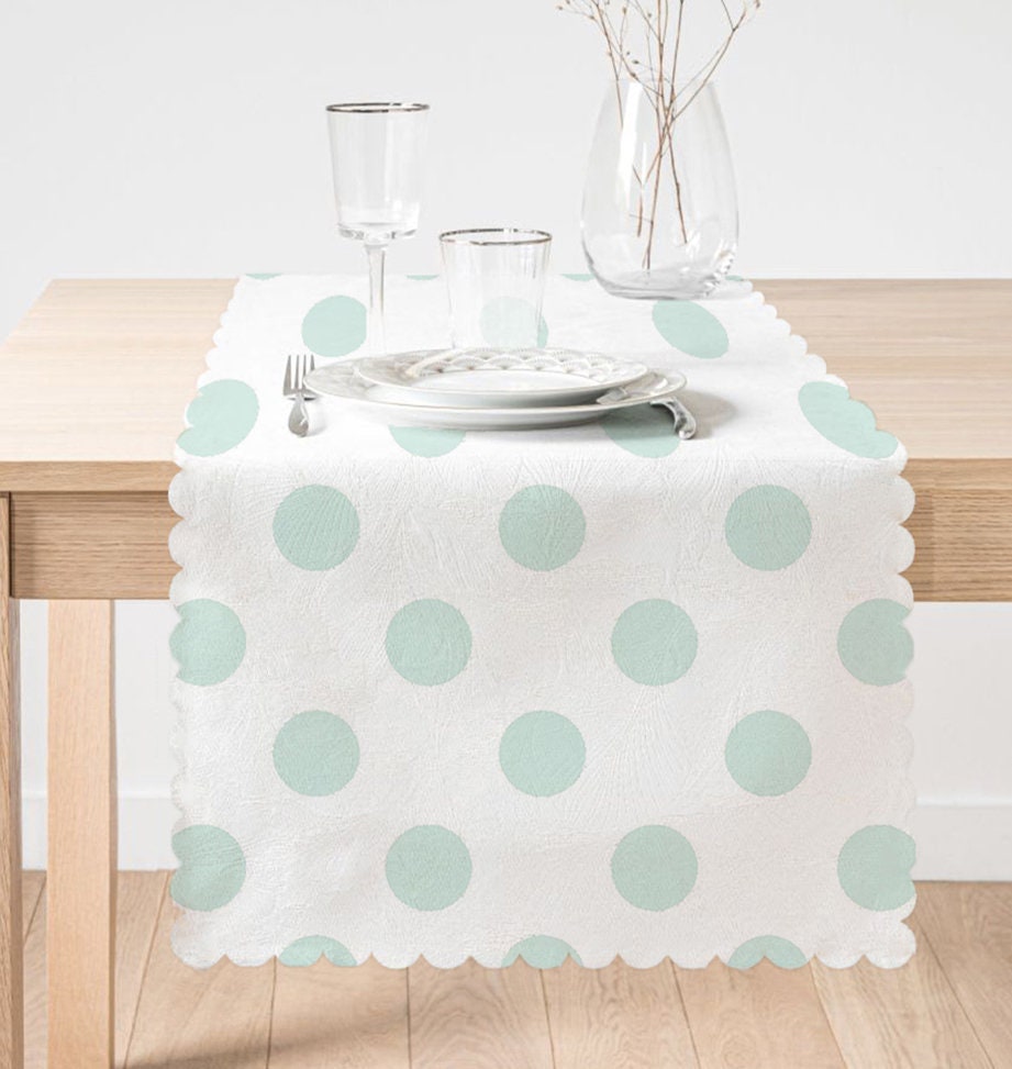 Polka Dot Table Runner Farmhouse Table Decor Summer - Etsy