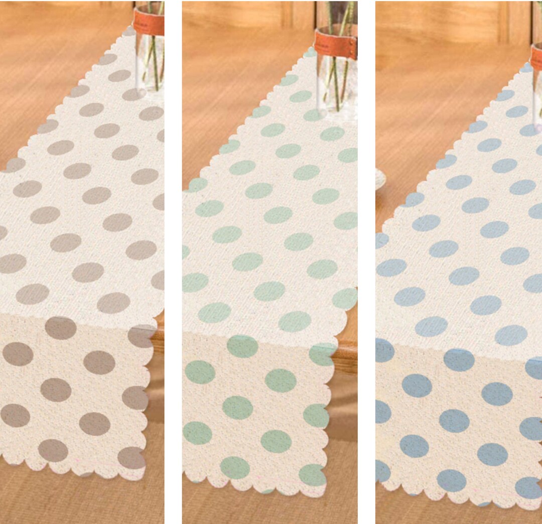 Polka Dot Table Runner Farmhouse Table Decor Summer - Etsy