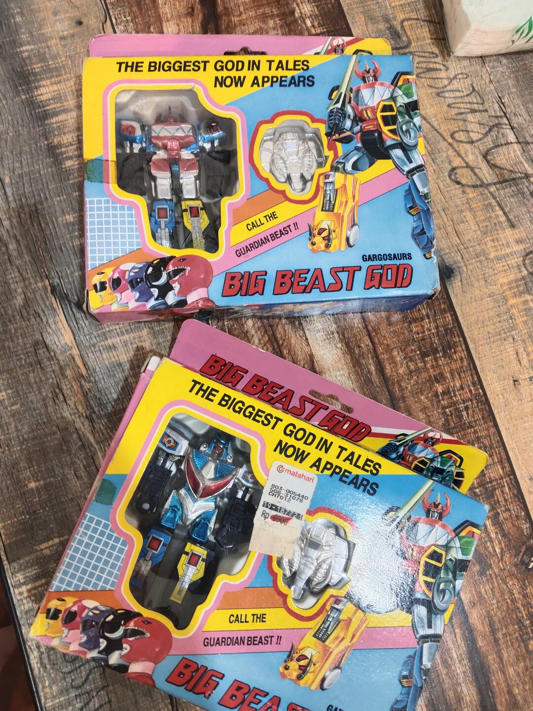 Vintage Bootleg Power Rangers Mighty Morphin Megazord Dragonzord Battle ...