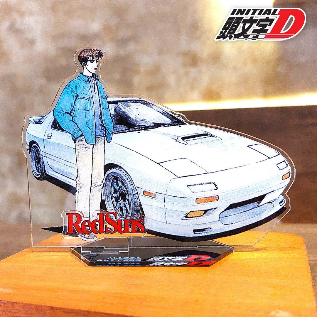 Initial D Ryosuke Takahashi White Mazda FC3S RX-7 Standing Figure ...