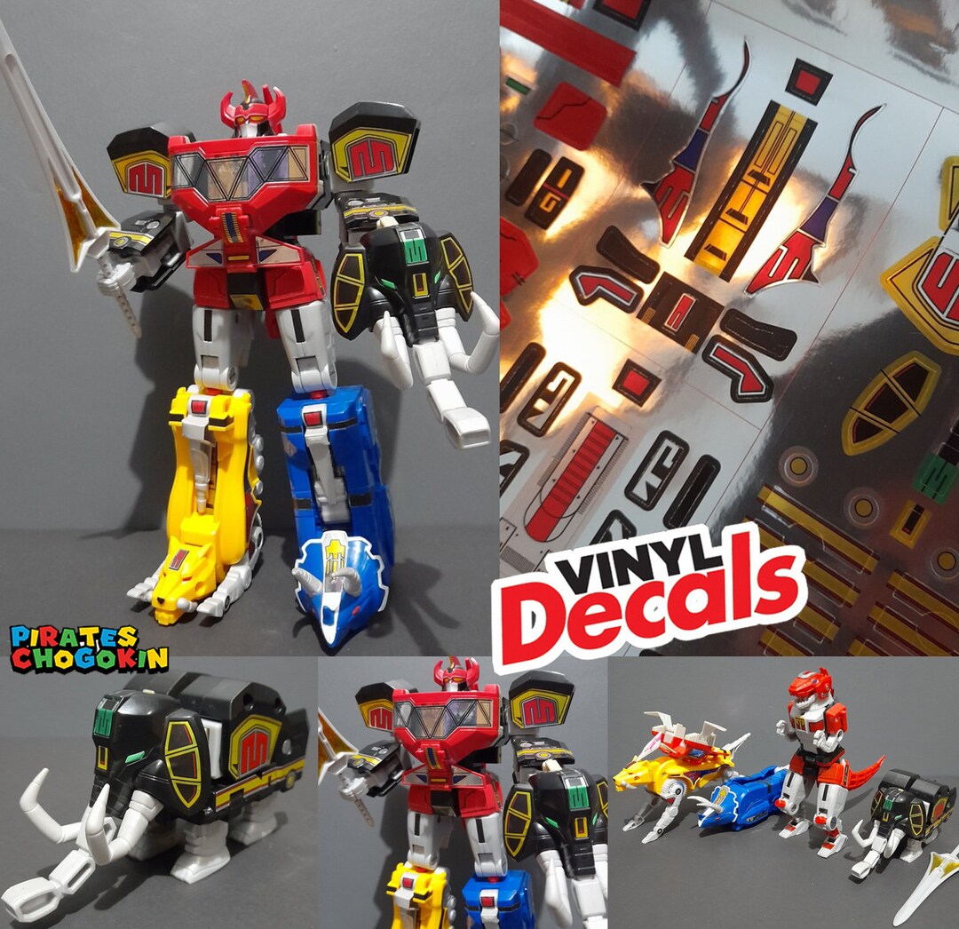 Decals Sticker Upgrade Hasbro Dino Megazord Power Ranger - Etsy