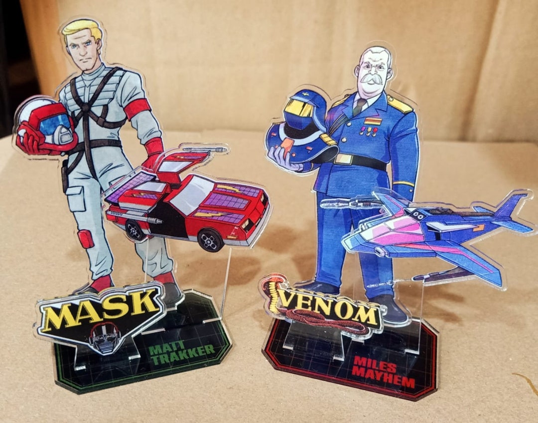 M.A.S.K Standing Figure Matt Trakker Miles Mayhem With Bonus Hologram ...