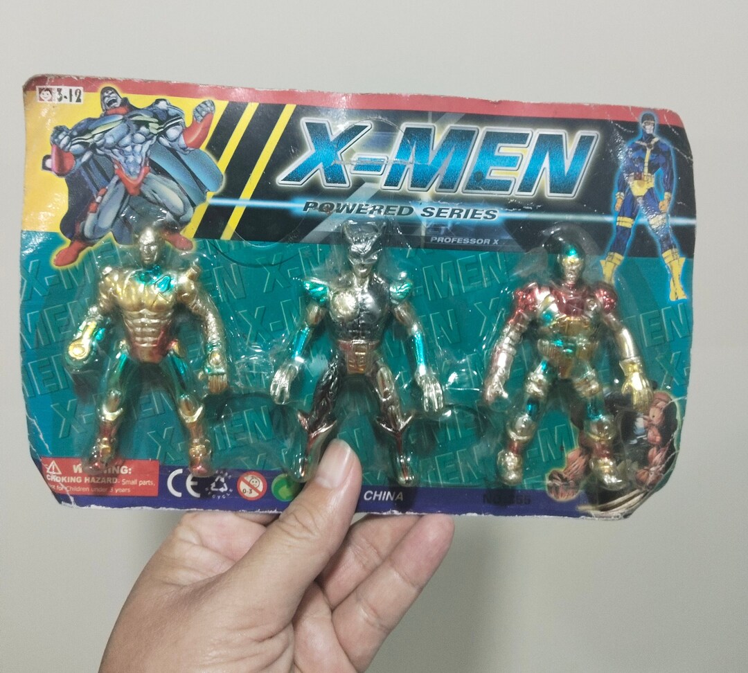 Vintage Bootleg Xmen Chrome Figure Wolverine Cyclops Colossus - Etsy