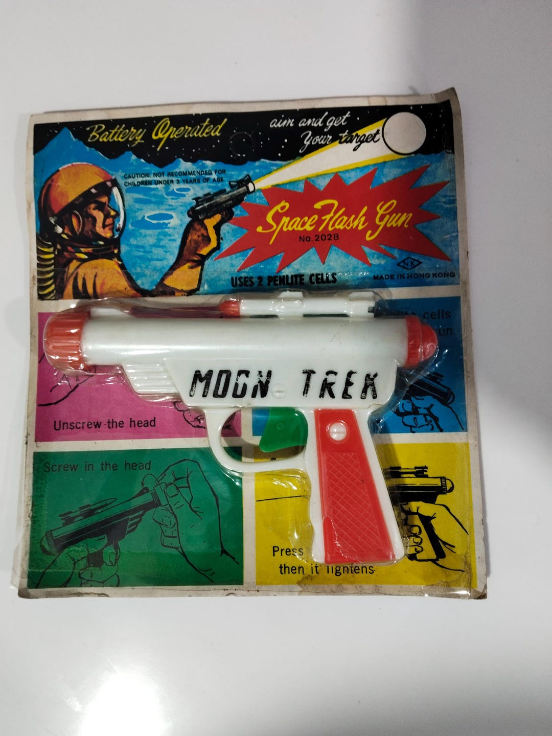 Vintage Bootleg Star Trek Taschenlampe Spock Space Flash Gun mit Karte ...