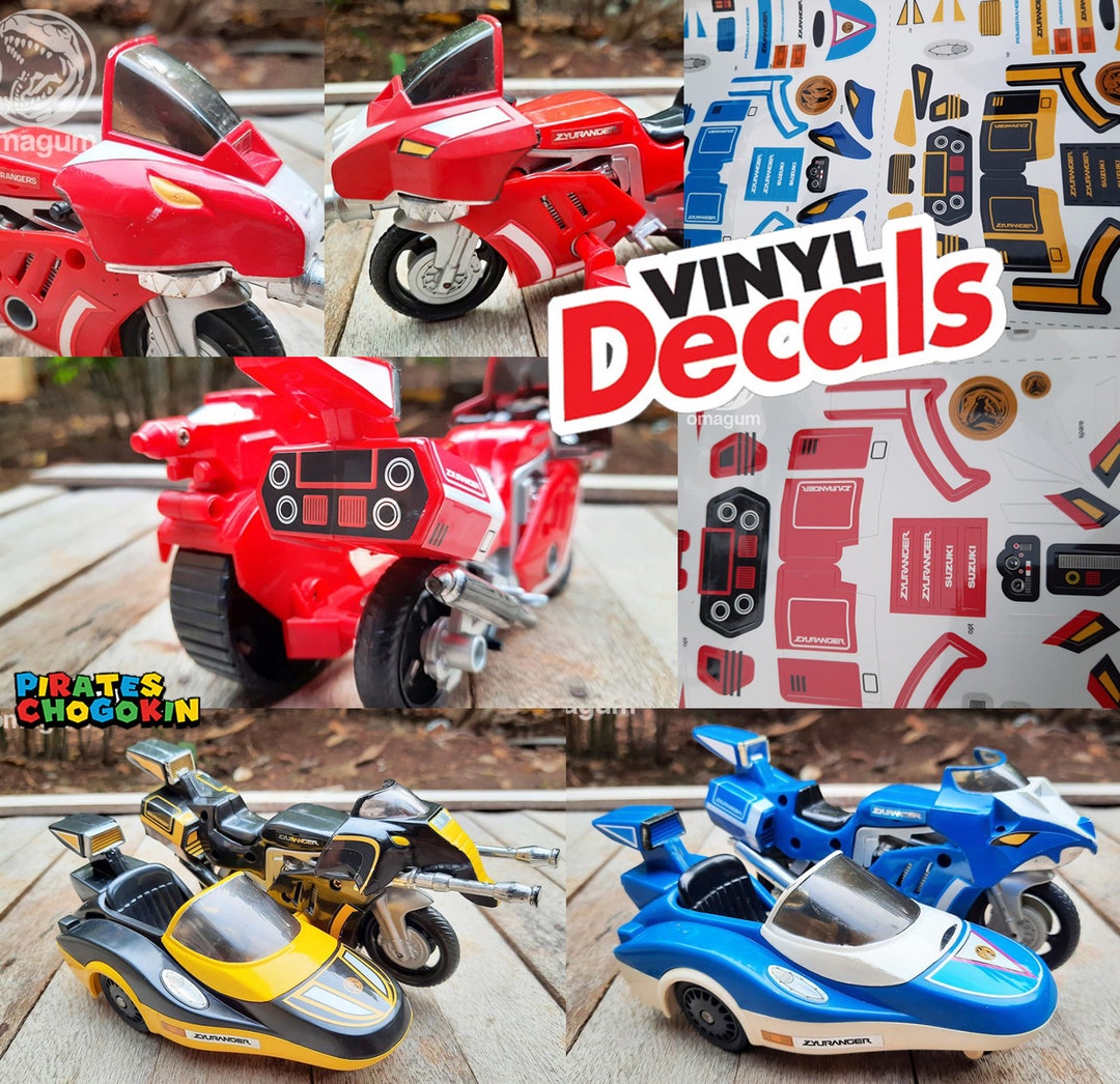 Decals Sticker Replacement Dx Vintage Battle Bikes Mighty Morphin Power ...