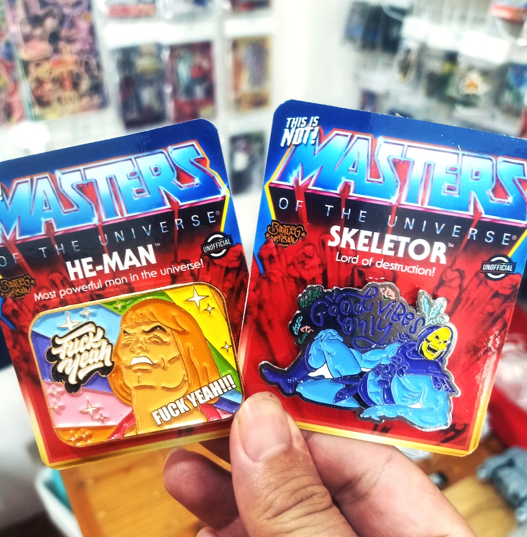 MOTU Set Heman Fuck Yeah Skeletor Good Vibe Only Meme - Etsy