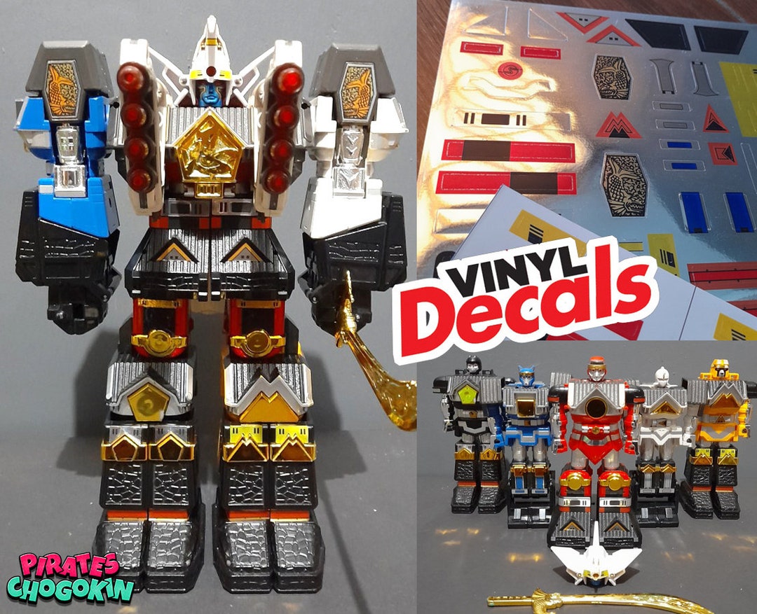 Decals Sticker Replacement Dx Vintage Shogun Megazord Power Ranger ...