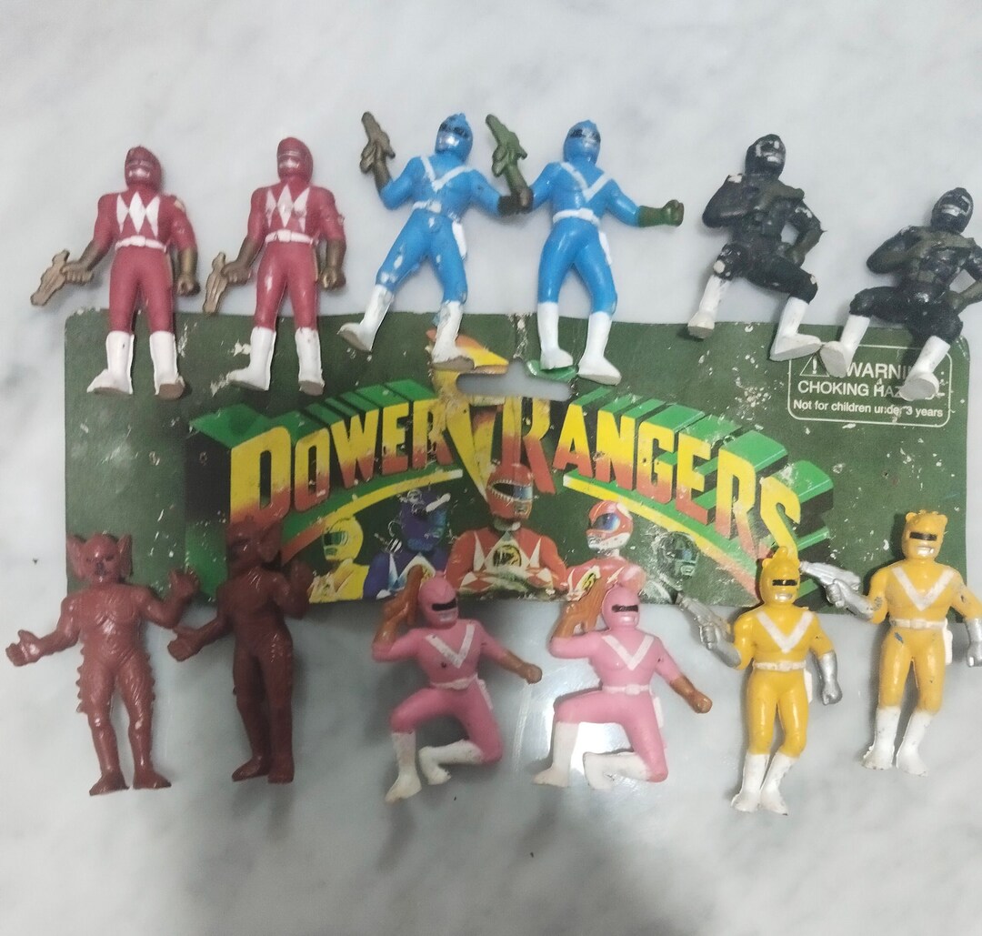 Vintage Bootleg 2 Set Power Rangers Rubber Figure Super Rangers - Etsy