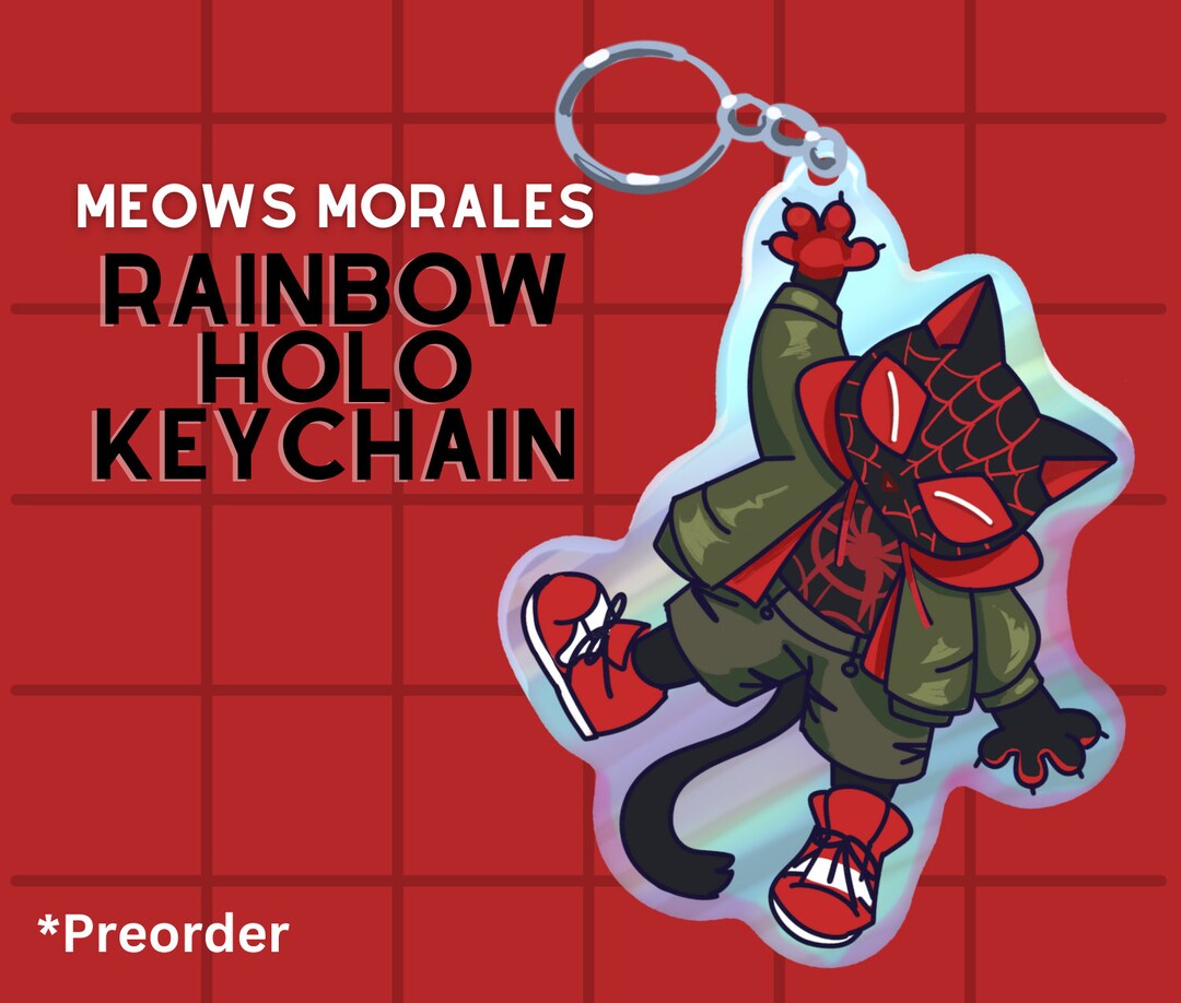 Meows Morales Holo Charm - Etsy