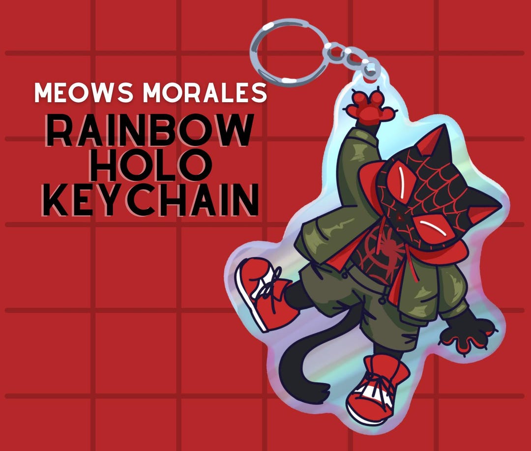 Meows Morales Holo Charm - Etsy UK