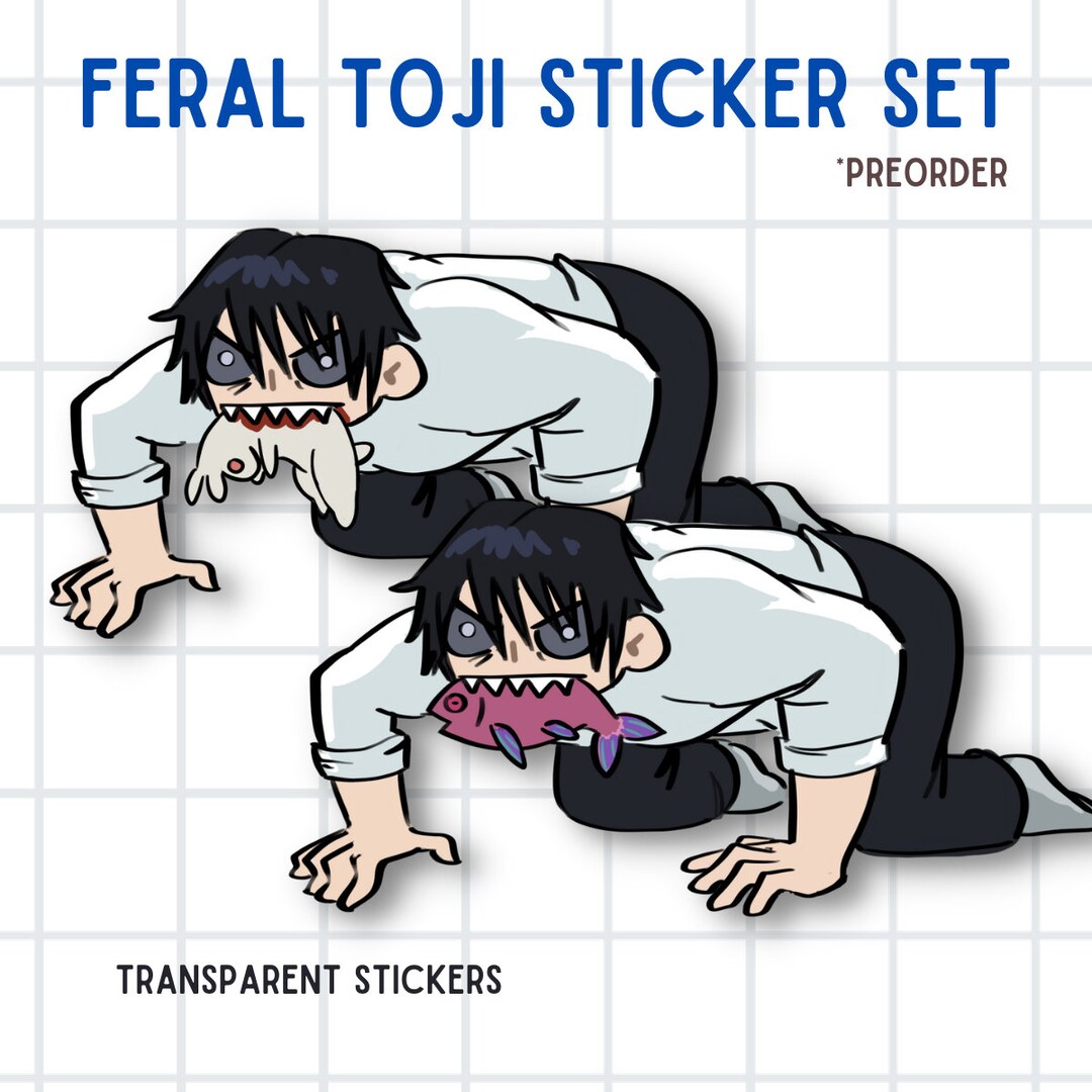 Feral Toji Transparent Sticker Set - Etsy