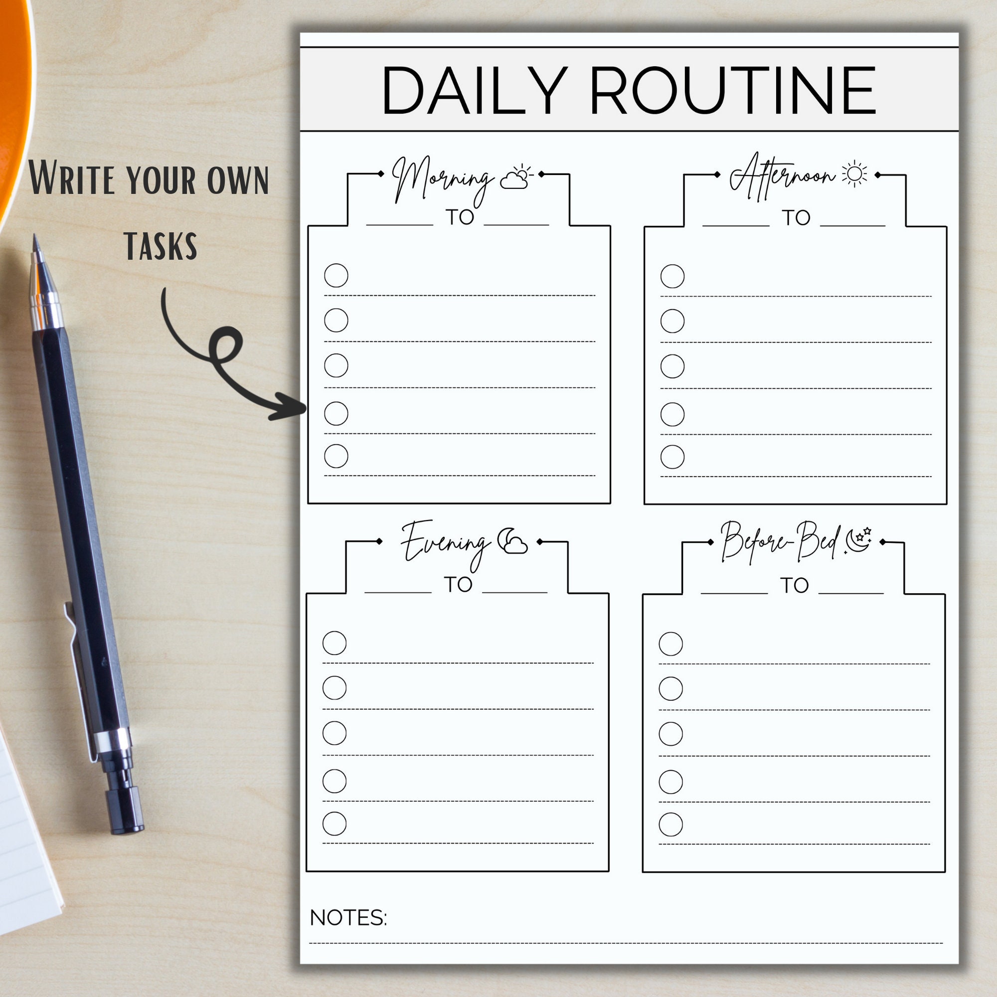 Daily Routine Checklist Printable My Daily Routine to Do List - Etsy UK
