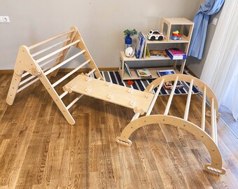 Wooden Climbing Set & Wooden Montessori Furniture by WoodenLikesUa
