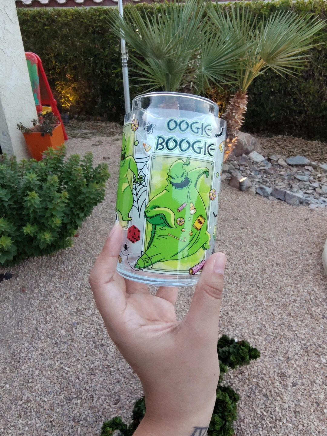 Oogie Boogie Glass Cup 16 Oz, Nightmare Before Christmas, Spooky Beer ...
