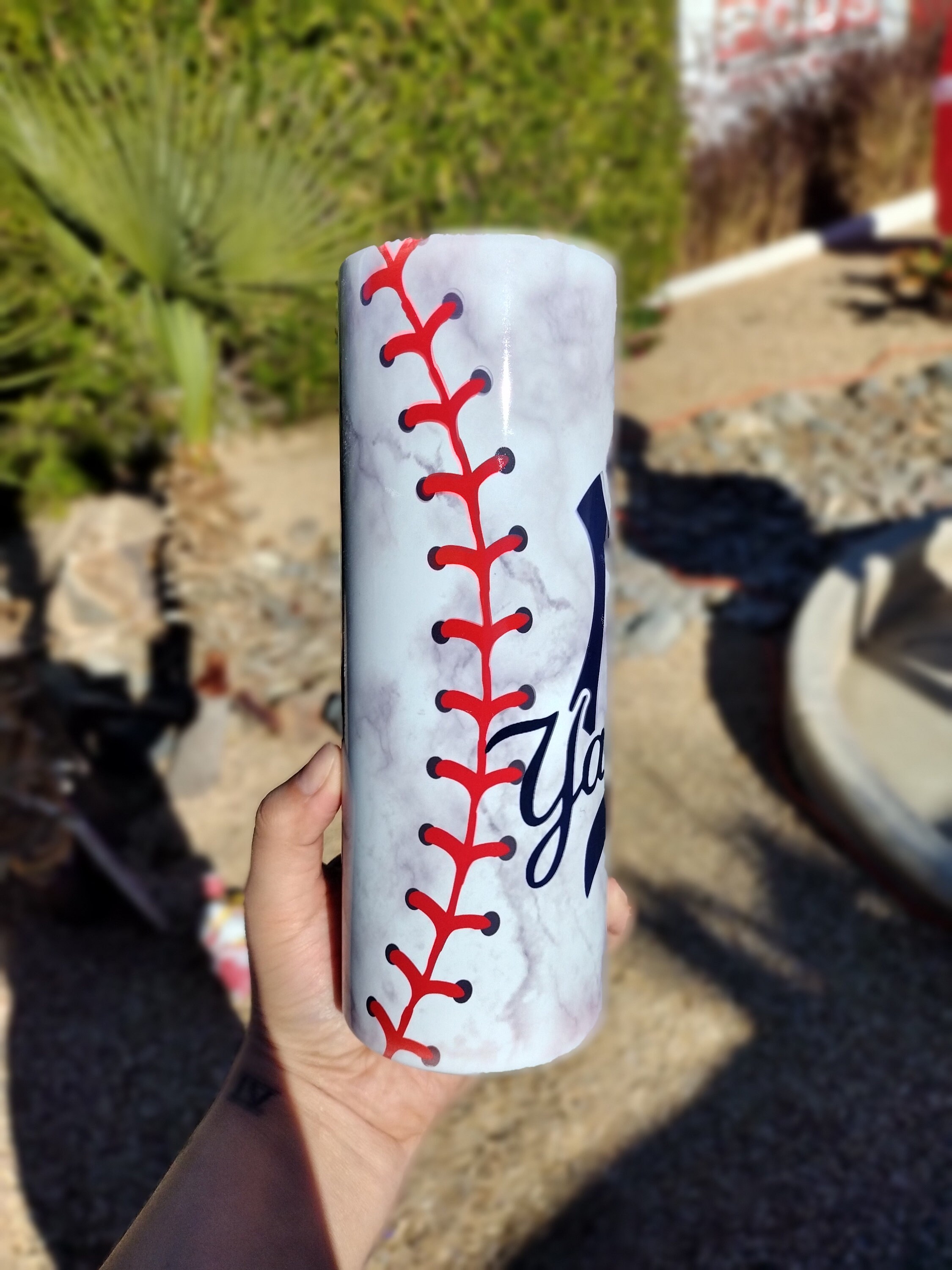 New York Yankees Baseball Tumbler, NY Yankees Tumbler, Yankees Tumbler ...