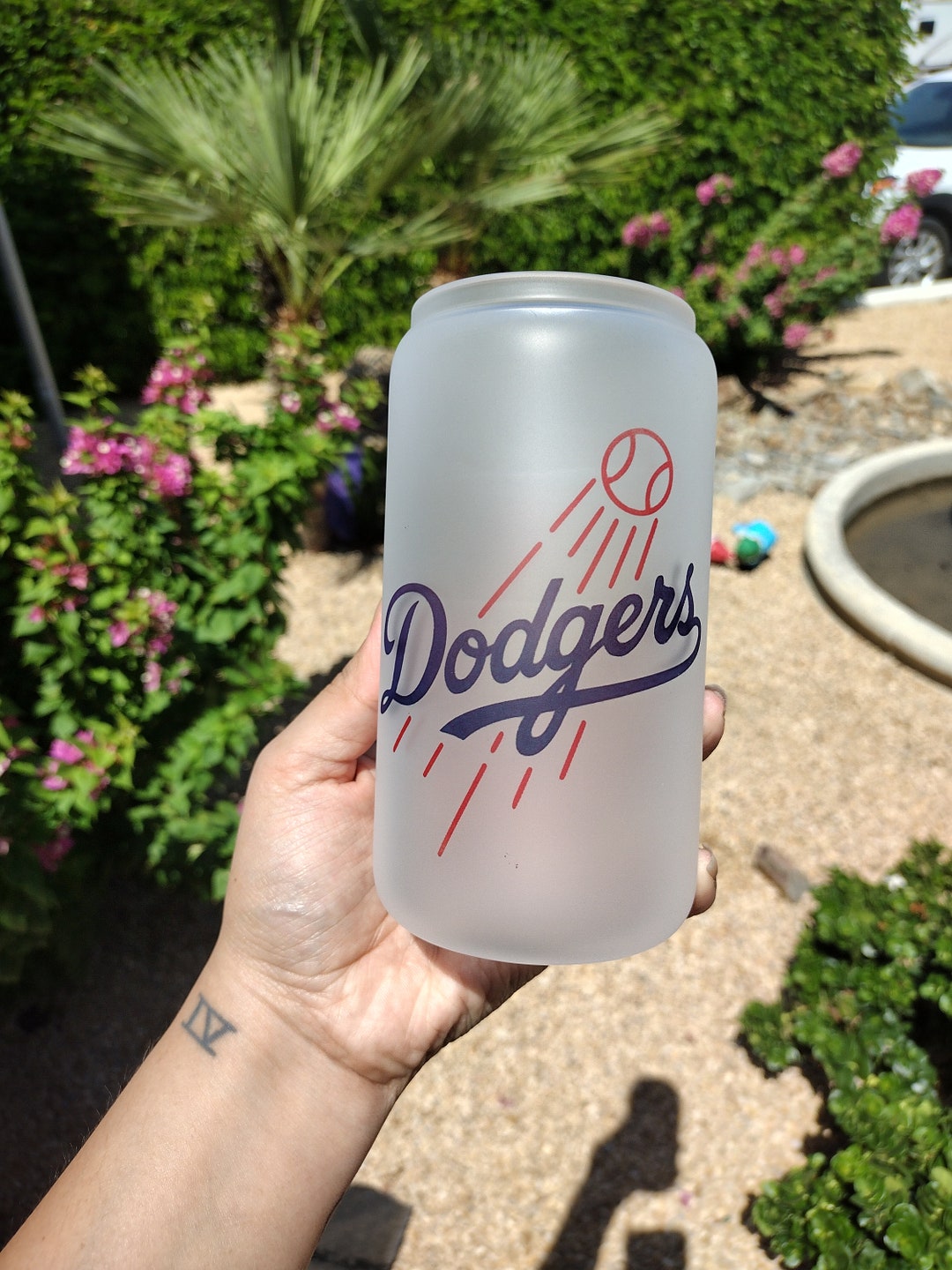 Los Angeles Dodgers Frosted Libbey Beer Can, La Dodgers Cup/ Father's ...