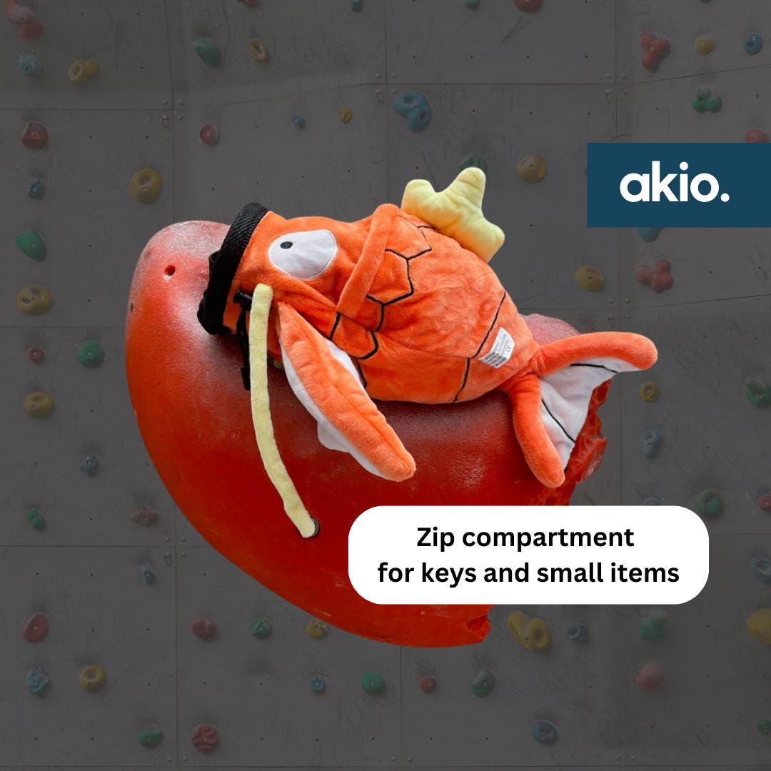 Pokémon Magikarp Chalk Bag | Add On: Zip Compartment - Etsy