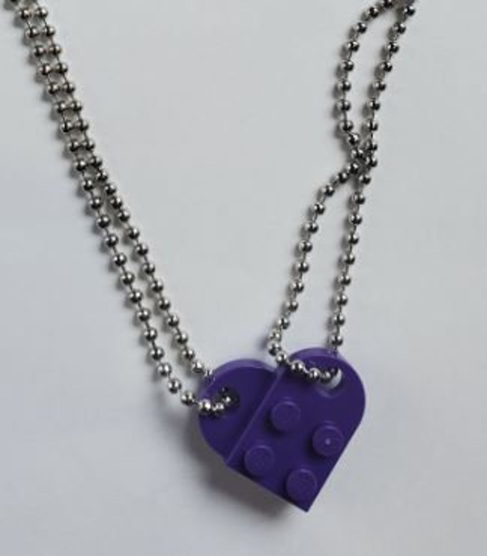 Two Half Heart Necklaces Made From LEGO® Bricks - Etsy
